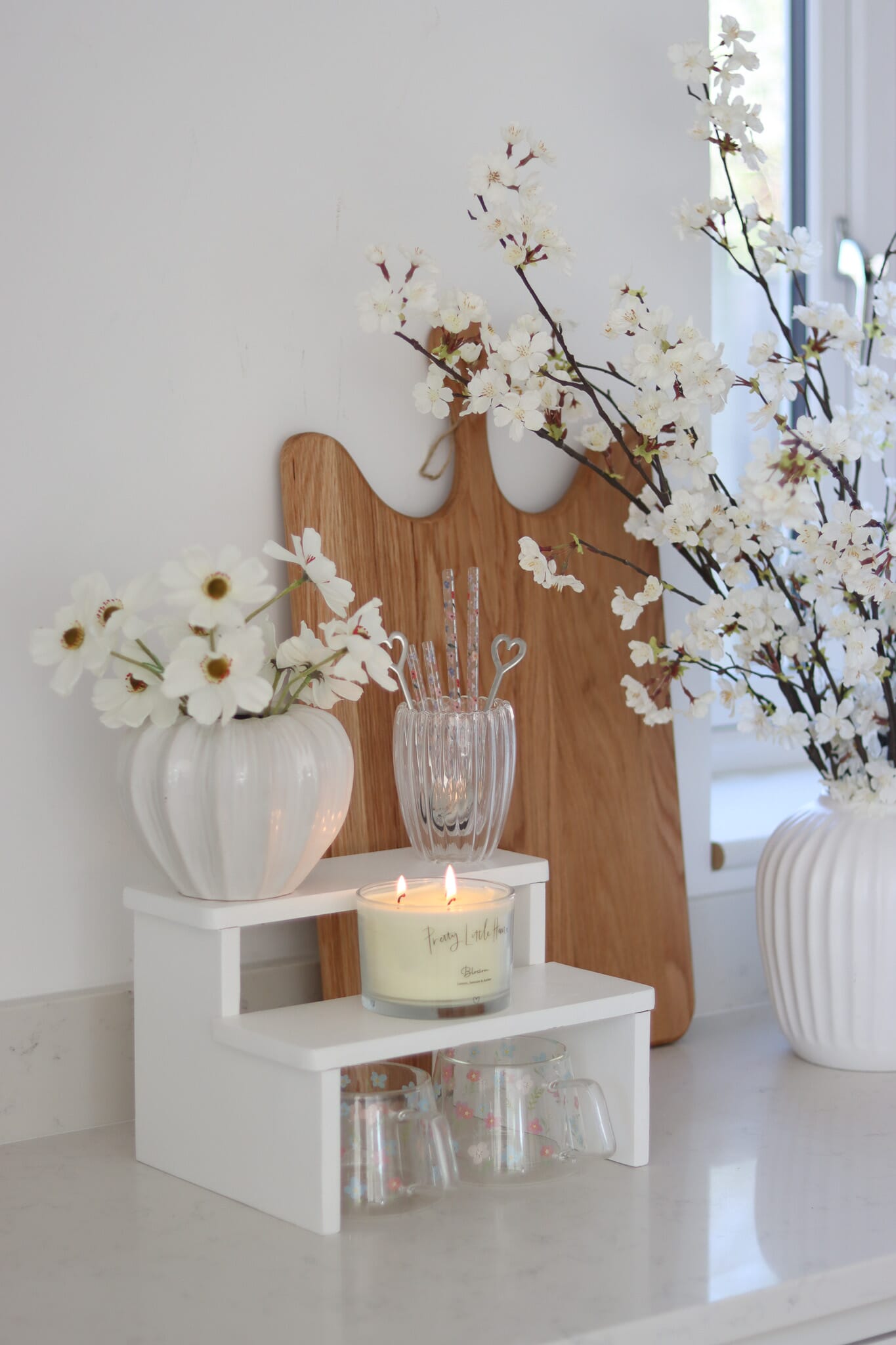 Two Tier Display Stand - White | Pretty Little Home