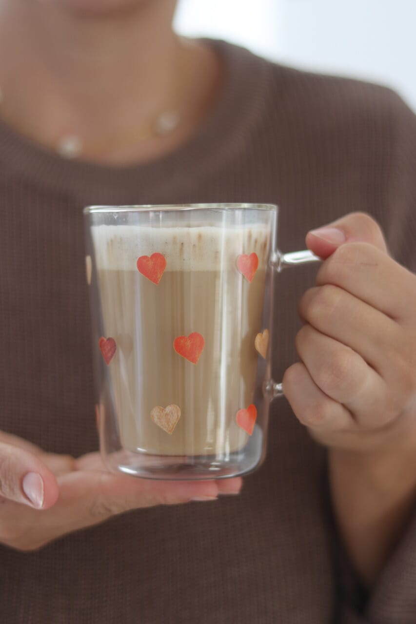 Glass Mugs Tall Ribbed Set Of 2 Pretty Little Home